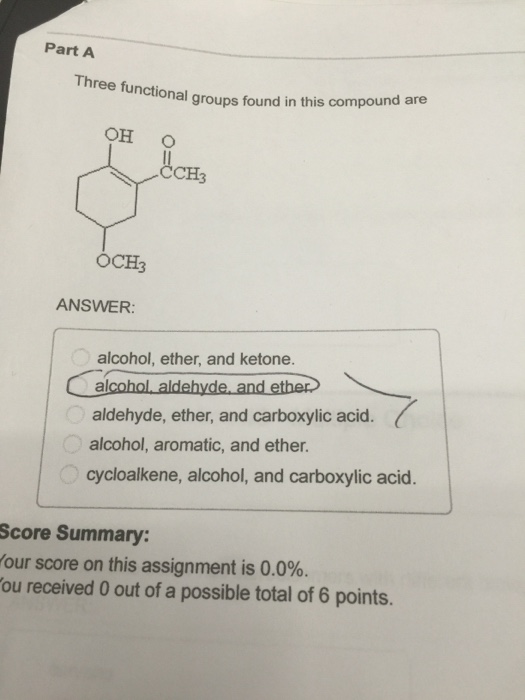 Solved: Three Functional Groups Found In This Compound Are... | Chegg.com