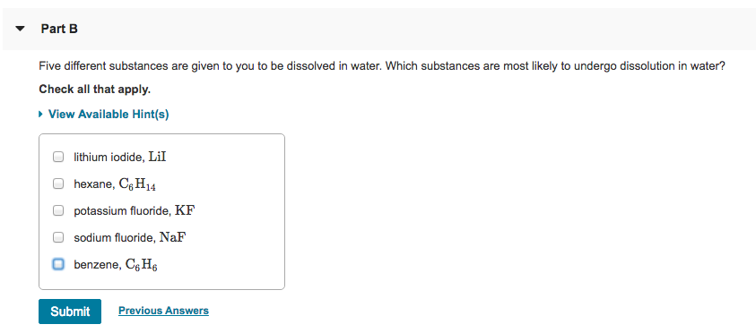 Solved: Part B Five Different Substances Are Given To You ... | Chegg.com Solved: Part B Five Different Substances Are Given To You ... | Chegg.com