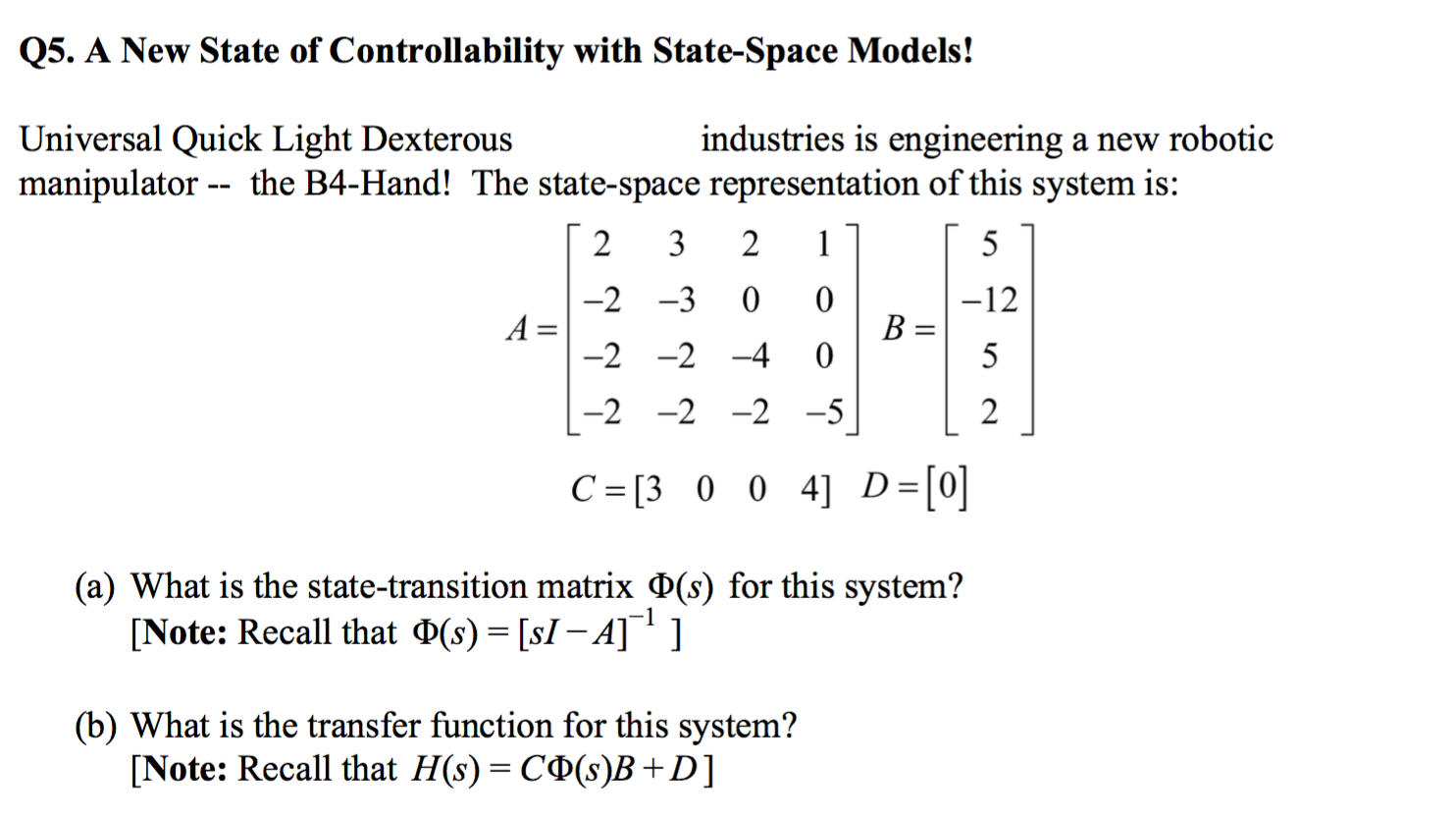 Solved A New State of Controllability with State-Space | Chegg.com
