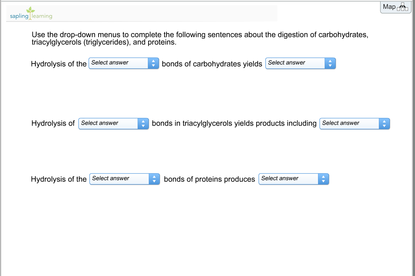 Solved: Use The Drop-down Menus To Complete The Following ... | Chegg.com