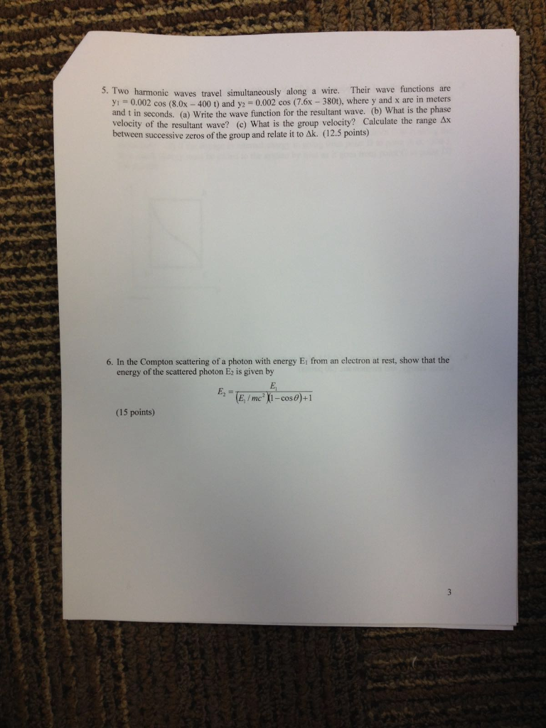 Solved: Two Harmonic Waves Travel Simultaneously Along A W... | Chegg.com