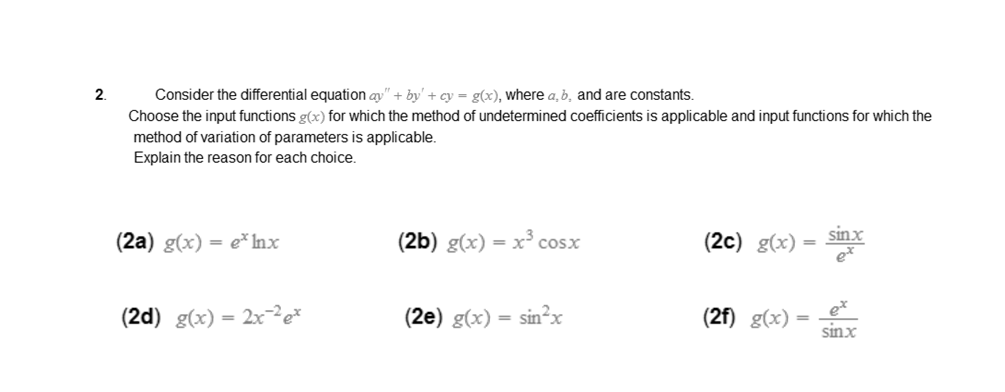 Solved: Consider The Differential Equation Ay" + By' + Cy ... | Chegg.com