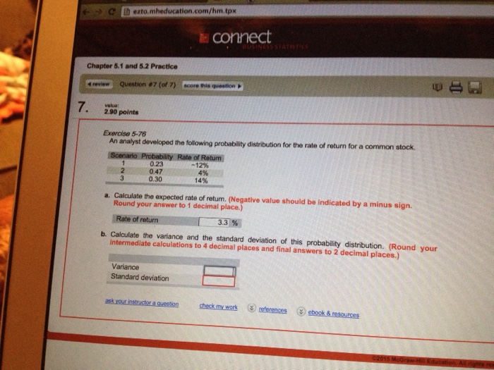 Solved: Ezto Mheducation.com/hm.tpx Connect Chapter 5.1 An... | Chegg.com