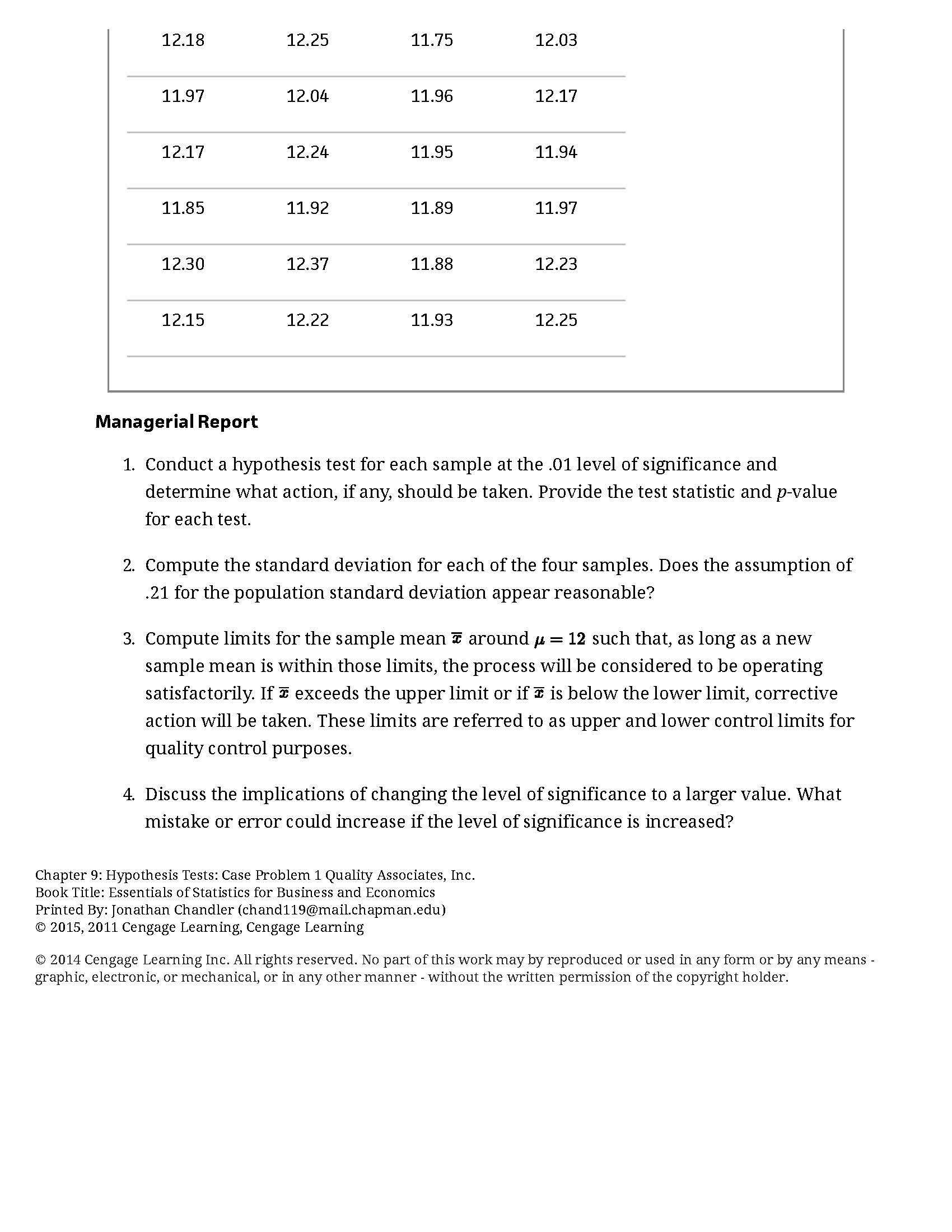 Solved: Quality Associates, Inc. Quality Associates, Inc.,... | Chegg.com