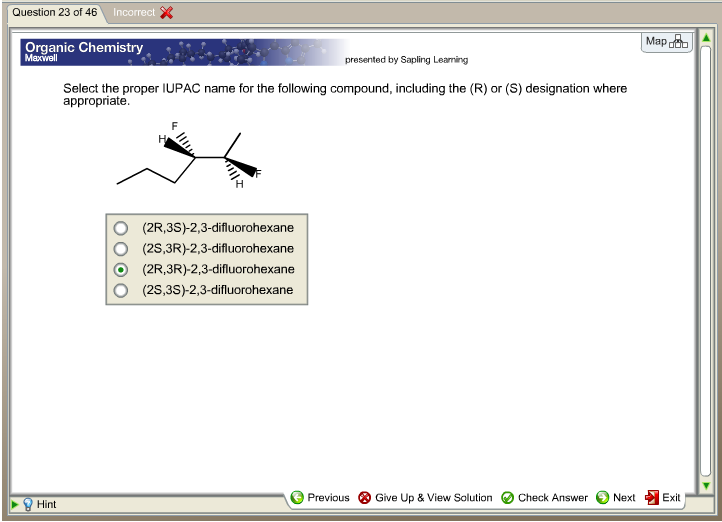 Solved: Select The Proper IUPAC Name For The Following Com... | Chegg.com