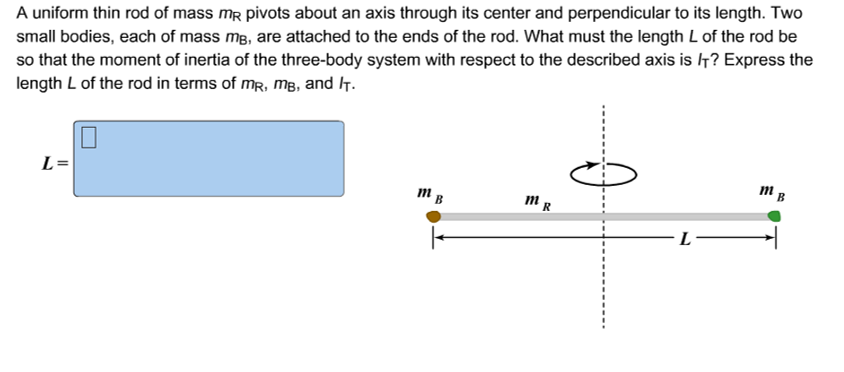 Solved: A Uniform Thin Rod Of Mass MR Pivots About An Axis... | Chegg.com