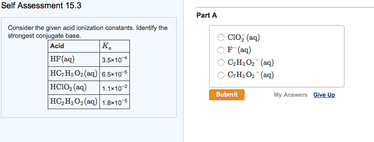 Solved Consider the given acid ionization constants. | Chegg.com