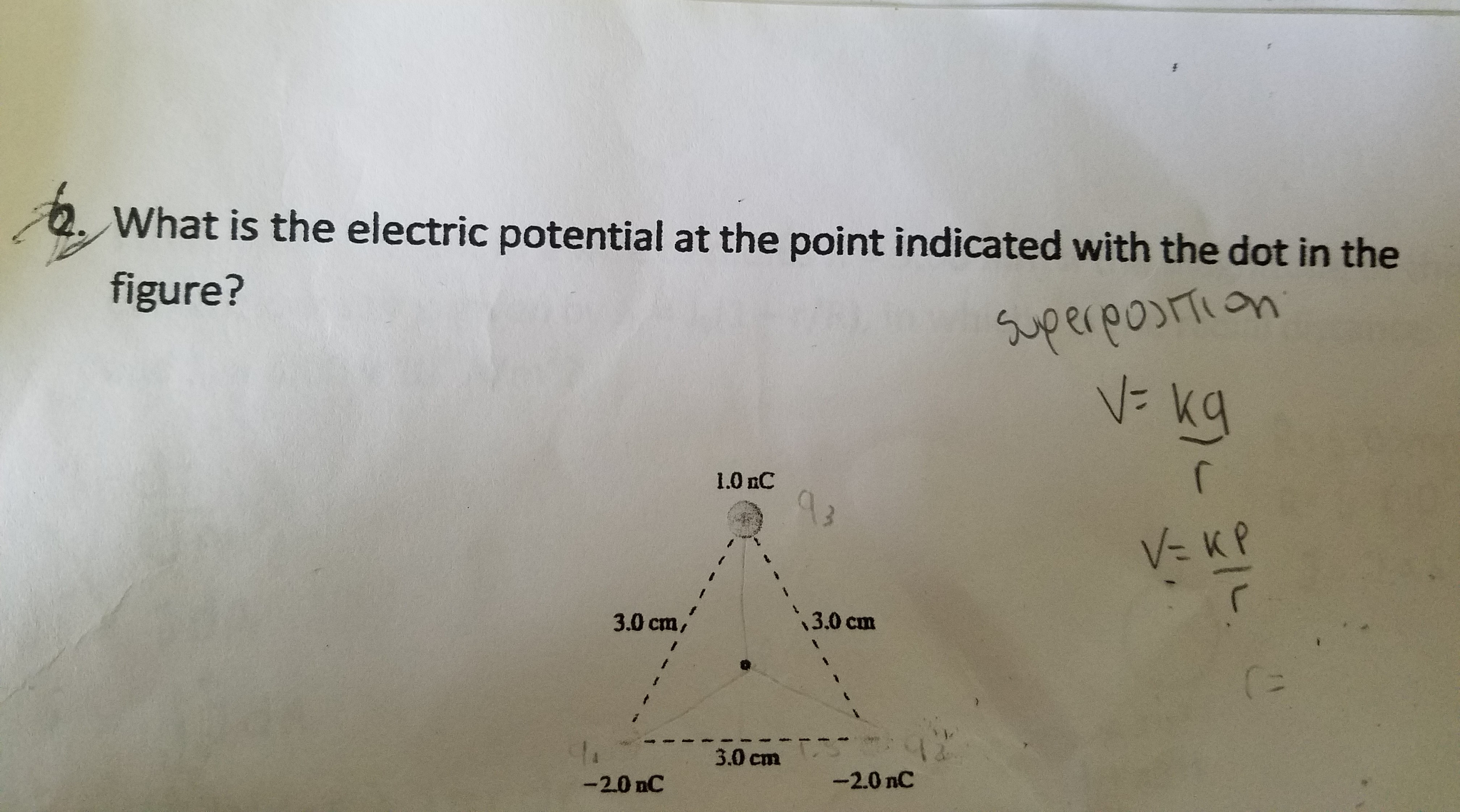 Solved: What Is The Electric Potential At The Point Indica... | Chegg.com