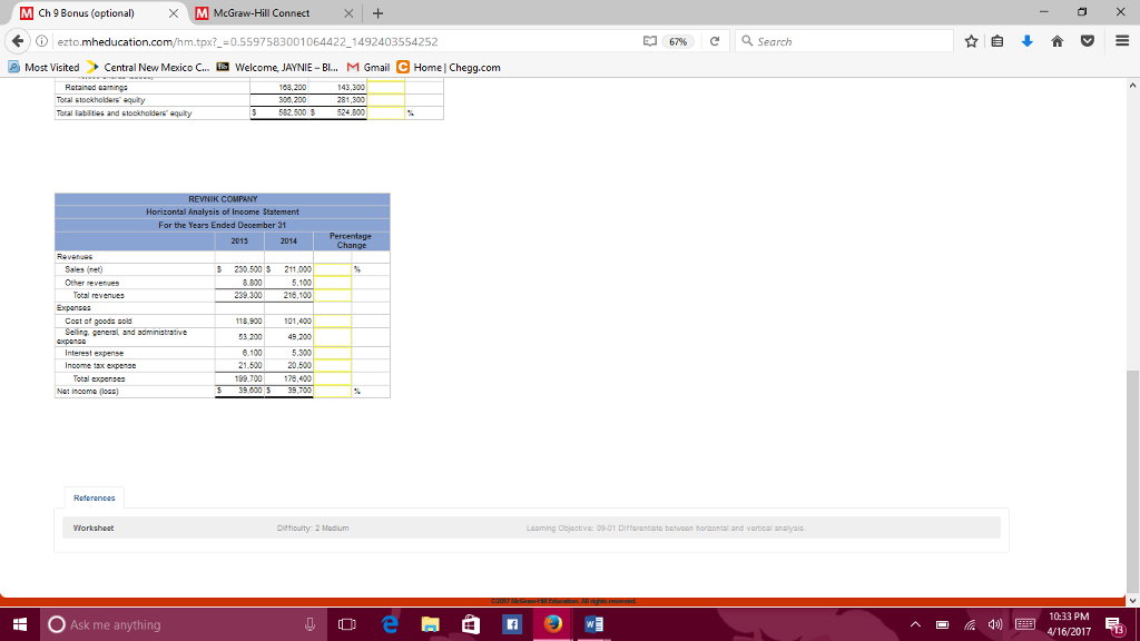 Solved: Required Prepare A Horizontal Analysis Of The Bala... | Chegg.com