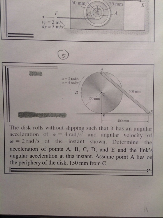 Solved The disk rolls without slipping such that it has an | Chegg.com