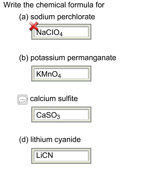 Solved Write the chemical formula for (a) sodium | Chegg.com