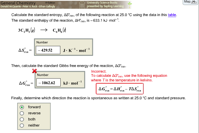 Solved: Calculate The Standard Entropy, ?S°rxn, Of The Fol... | Chegg.com