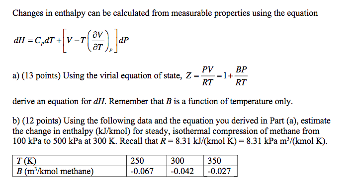 Solved Changes in enthalpy can be calculated from measurable | Chegg.com
