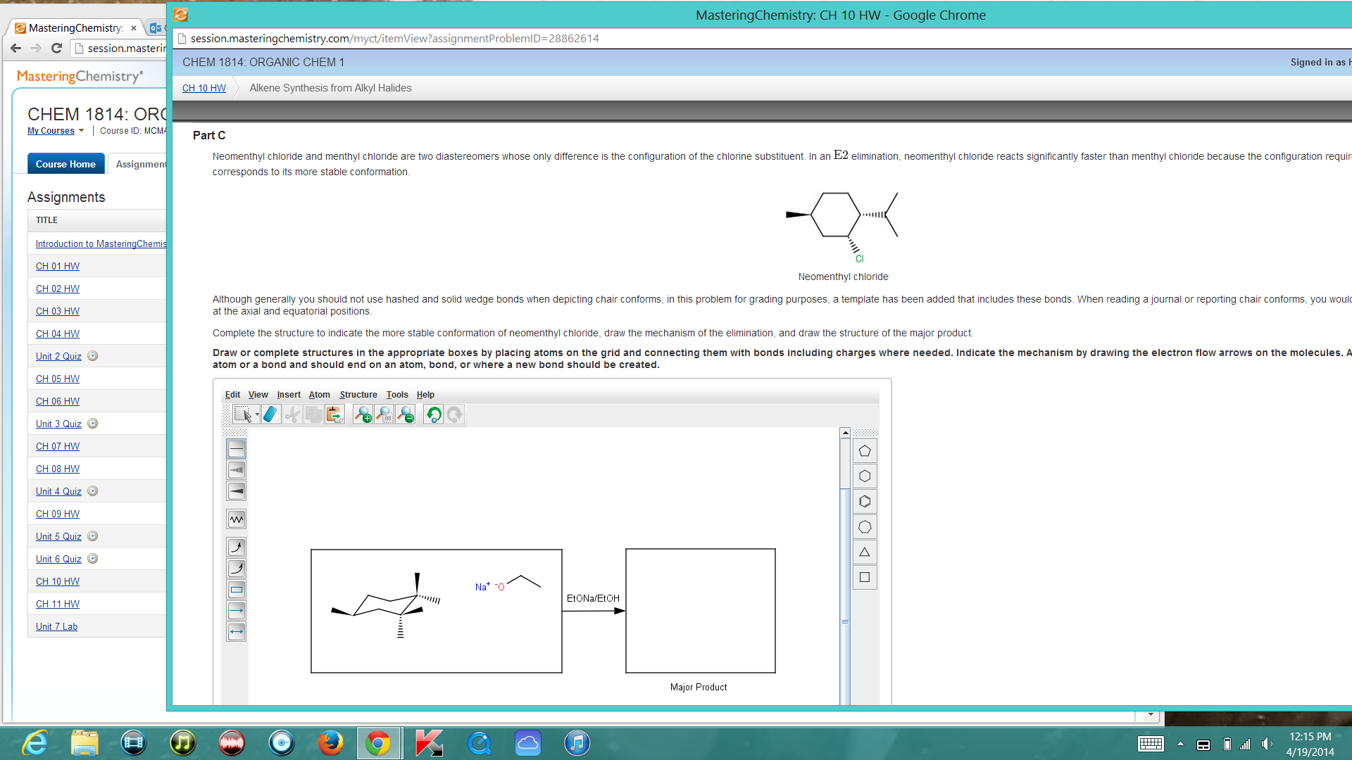 Chemistry Archive | April 19, 2014 | Chegg.com