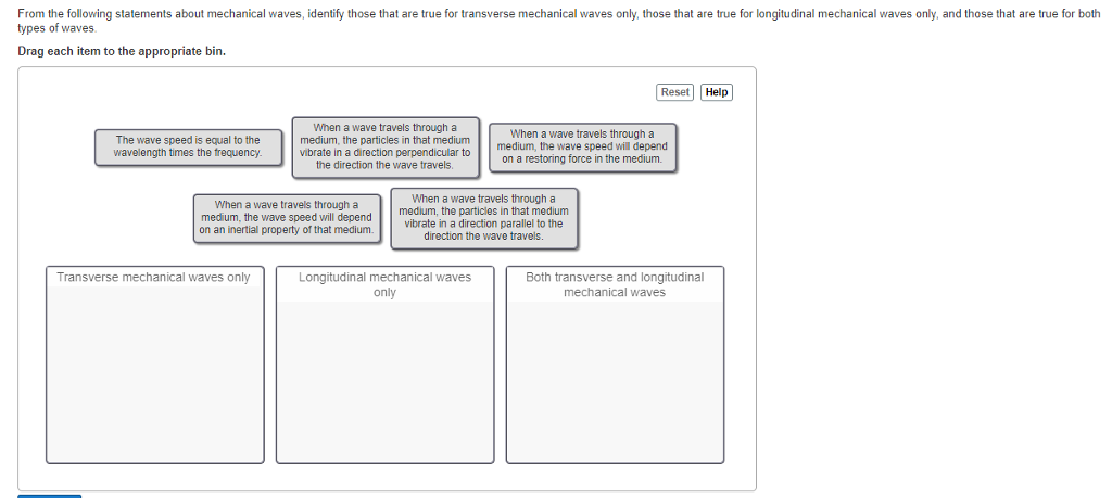 Solved: From The Following Statements About Mechanical Wav... | Chegg.com