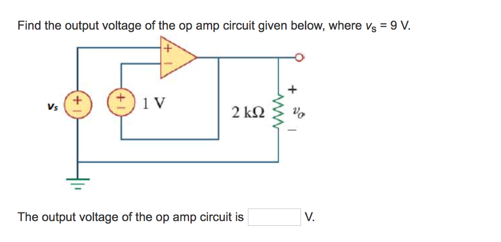 Solved Find the output voltage of the op amp circuit given | Chegg.com
