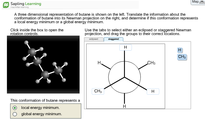 Solved: A Three Dimensional Representation Of Butane Is Sh... | Chegg.com