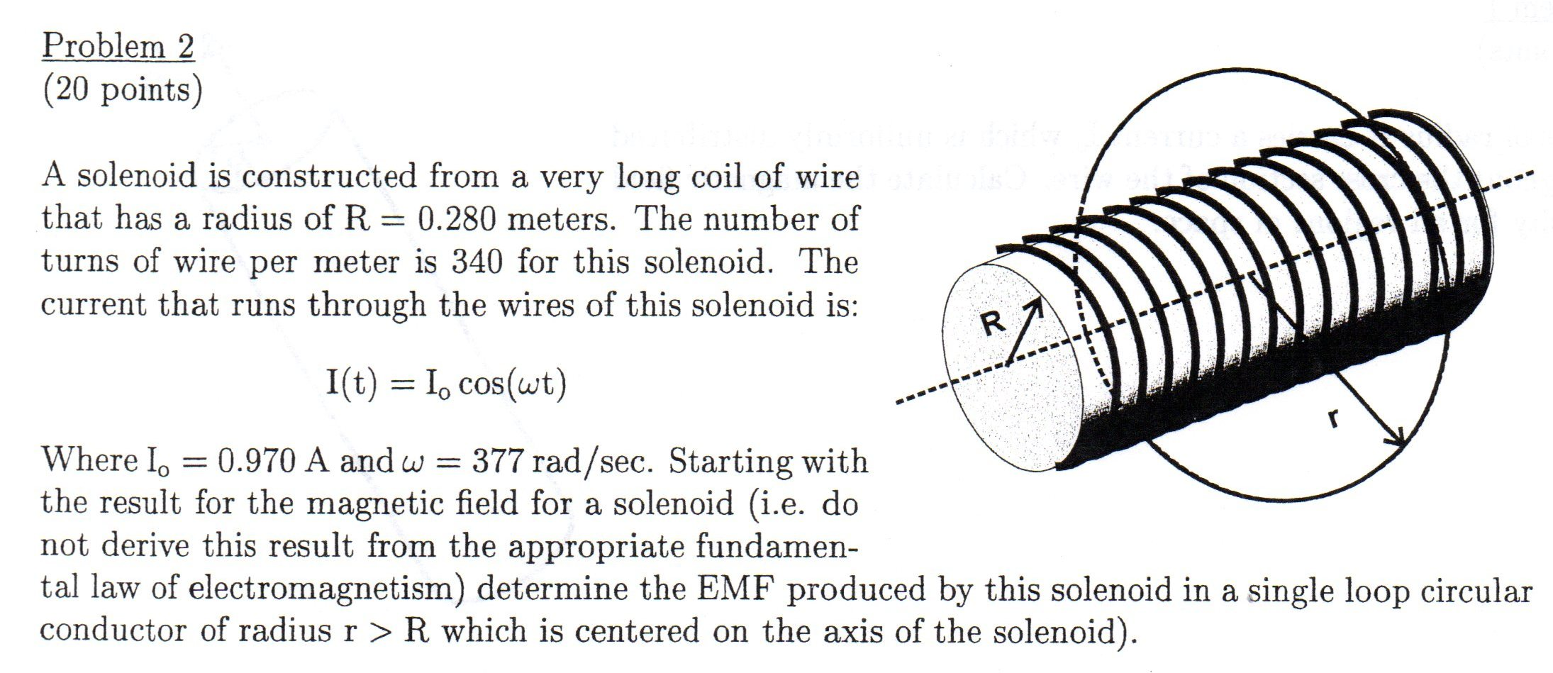 Solved: A Solenoid Is Constructed From A Very Long Coil Of... | Chegg.com