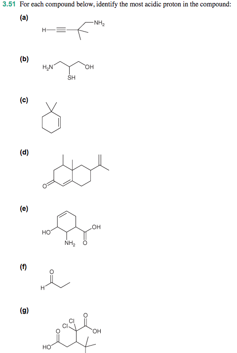 Solved: For Each Compound Below, Identify The Most Acidic ... | Chegg.com