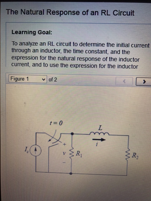 Solved: The Natural Response Of An RL Circuit Learning Goa... | Chegg.com