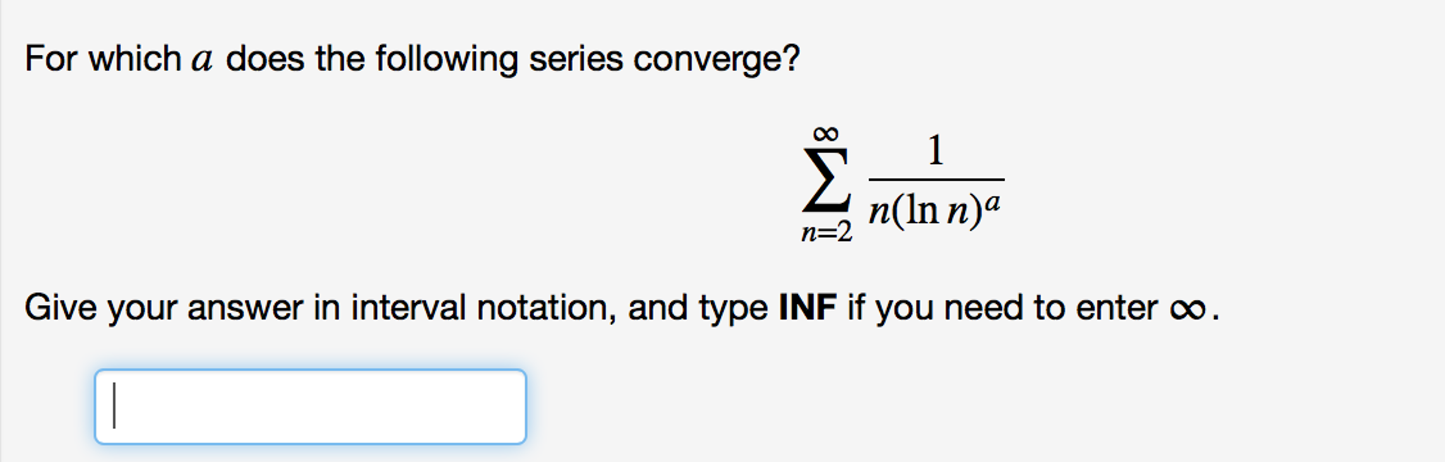 Solved: For Which A Does The Following Series Converge? Si... | Chegg.com