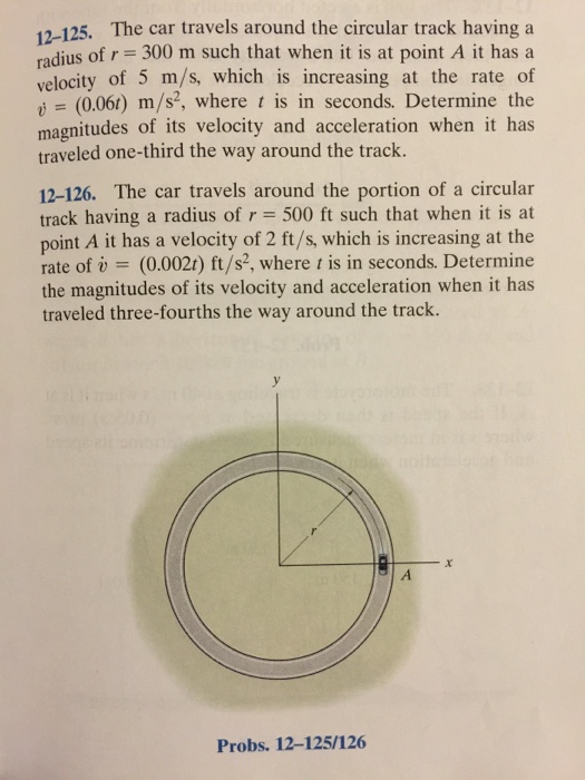 Solved: The Car Travels Around The Circular Track Having R... | Chegg.com