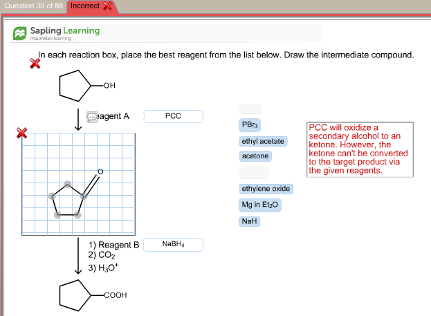 Solved: Question 30 Of 88 Incorrect Sapling Learning In Ea... | Chegg.com