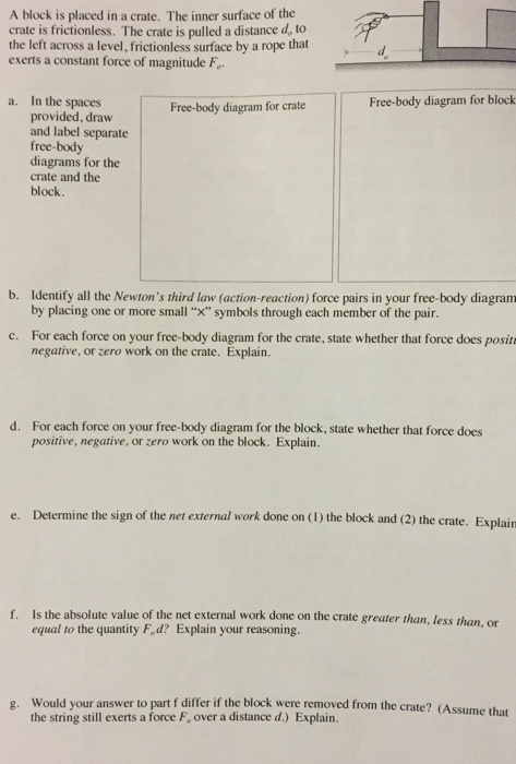 In Experiment 1. Two Hands Push Identical Blocks O... | Chegg.com