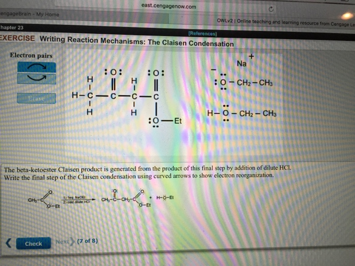 Solved: Writing Reaction Mechanisms: The Claisen Condensat... | Chegg.com