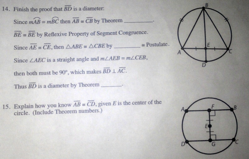 Finish the proof that BD is a diameter. Since m AB = | Chegg.com