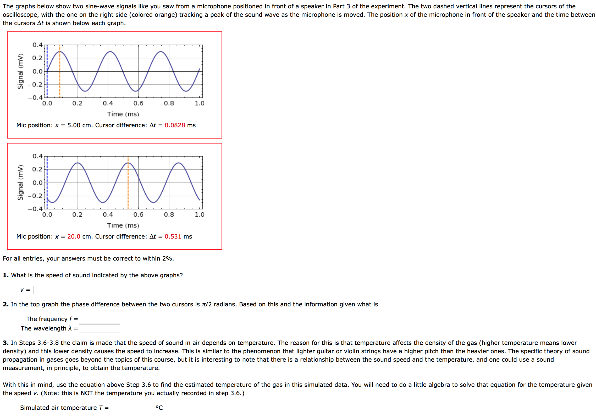 Solved: The Graphs Below Show Two Sine-wave Signals Like Y... | Chegg.com