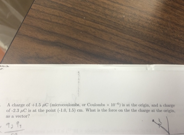 Solved A charge of +1.5 muC (microcoulombs, or Coulombs | Chegg.com