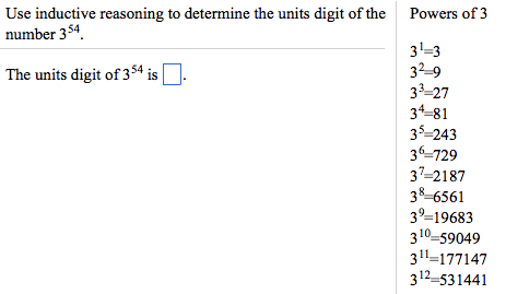 Solved Use inductive reasoning to determine the units digit | Chegg.com