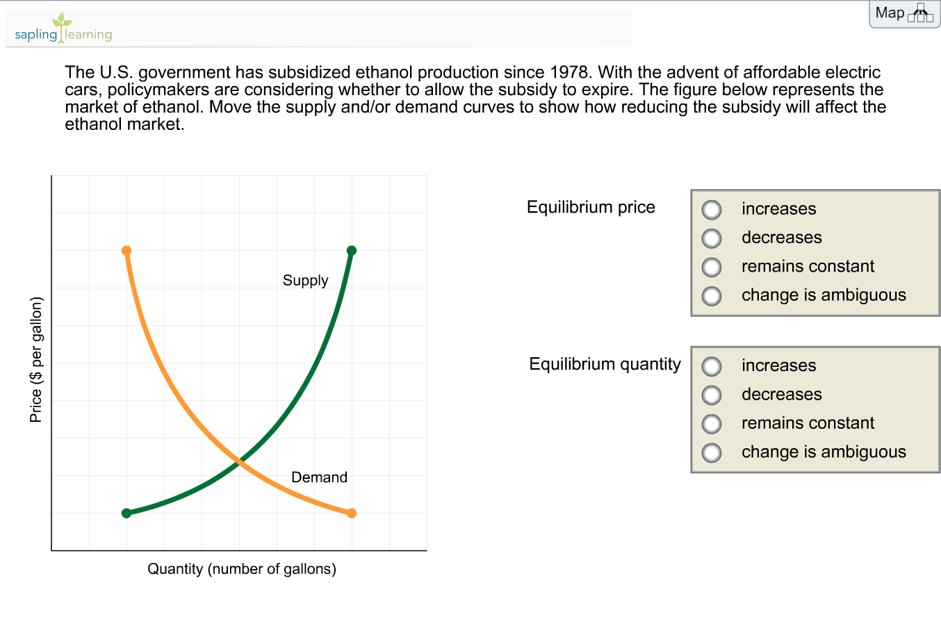 Solved: Map Sapling Learning It Is The Distant Future. The... | Chegg.com