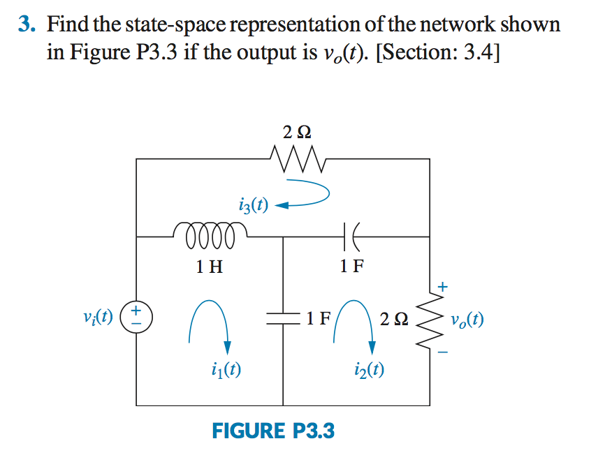 Solved 3 Find The State Space Representation Of The Network