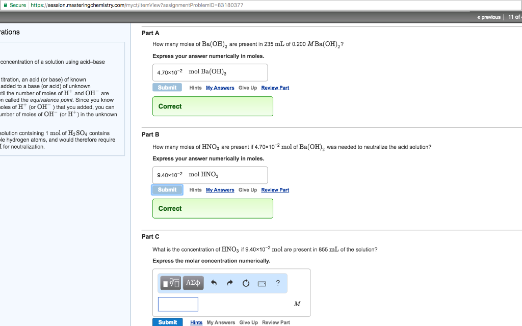 Solved: Secure Https Session Masteringchemistry.co Ations ... | Chegg.com