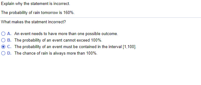 Solved Explain why the statement is incorrect. The | Chegg.com