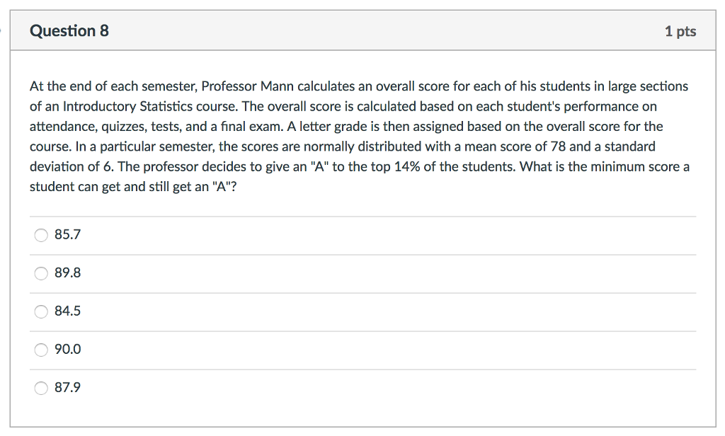 Solved: At The End Of Each Semester, Professor Mann Calcul... | Chegg.com