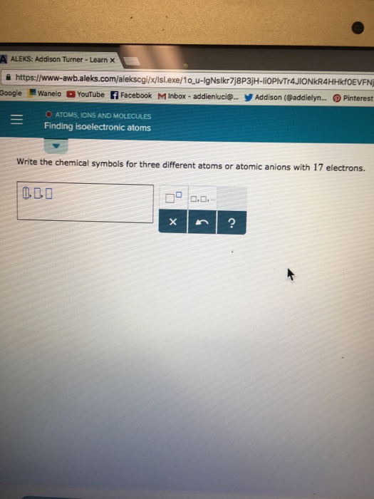Solved: Write The Chemical Symbols For Three Different Ato... | Chegg.com Solved: Write The Chemical Symbols For Three Different Ato... | Chegg.com