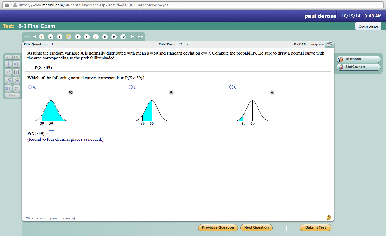 Solved: I Https Mathxl.com Student/PlayerTest.aspx?testld ... | Chegg.com