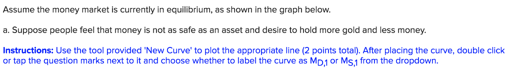 Solved Assume the money market is currently in equilibrium, | Chegg.com