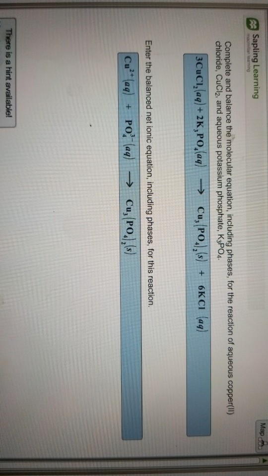 Solved: Sapling Learning Complete And Balance The Molecula... | Chegg.com