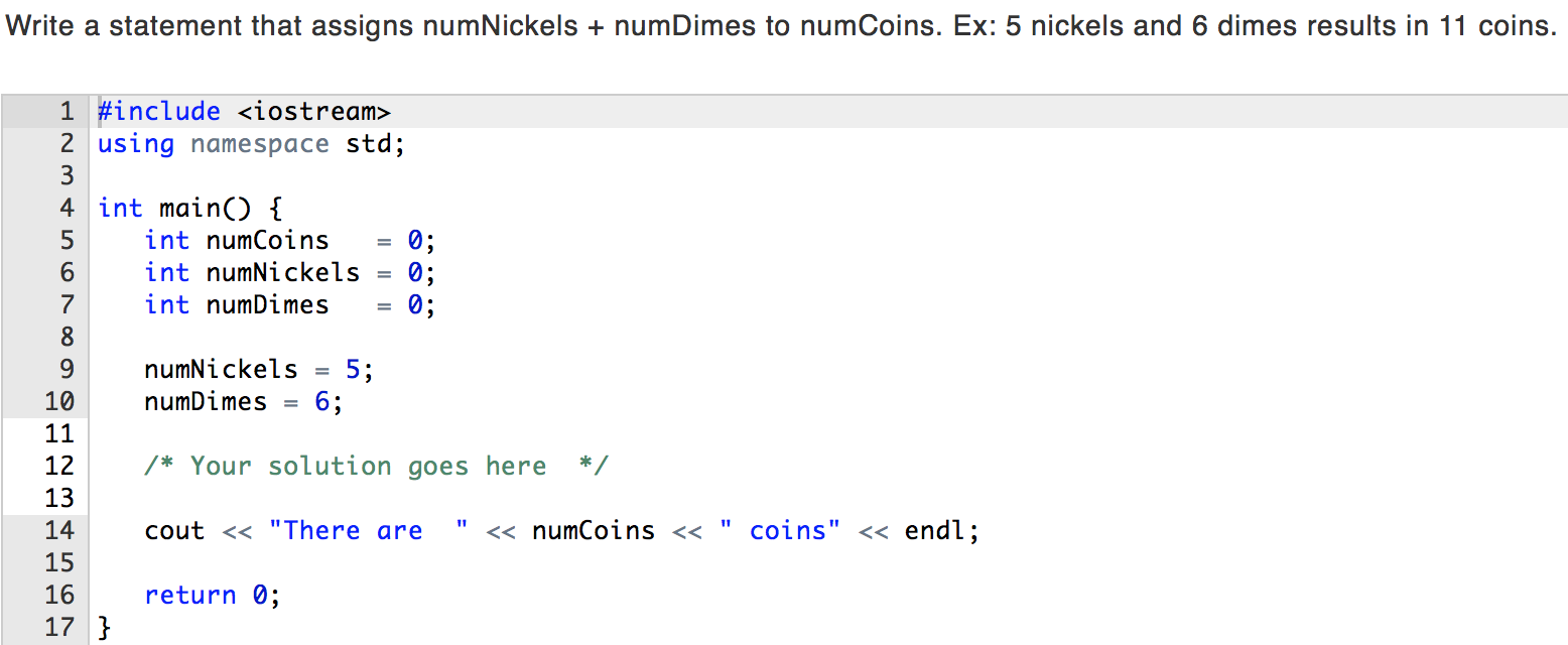 Solved Write A Statement That Assigns Numnickels Numdim