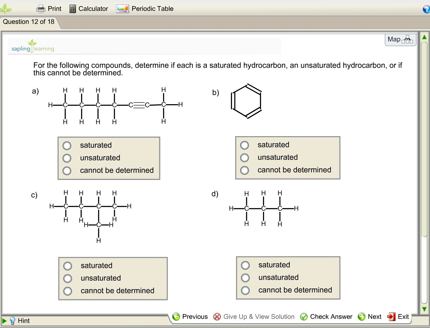 Solved: For The Following Compounds, Determine If Each Is ... | Chegg.com