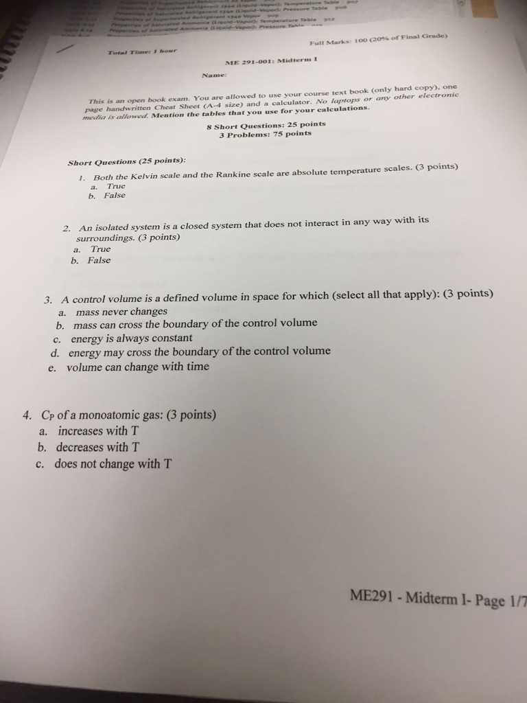 Solved: This Is An Open Book Exam. You Are Allowed To Use ... | Chegg.com