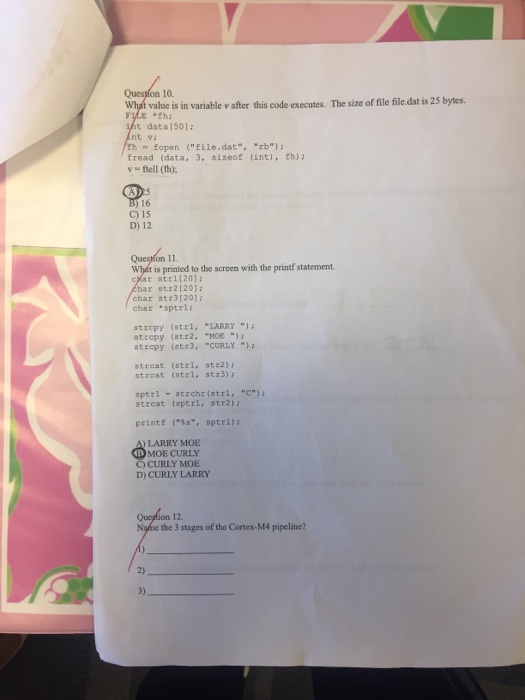 Solved Question 6 Hoy many bytes does the following | Chegg.com