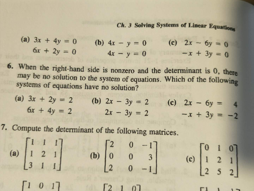 Solved Ch. 3 Solving Systems of Linear Equations (a) 3x + 4y | Chegg.com