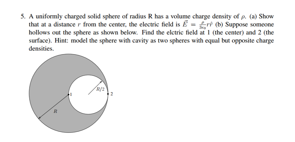 Solved: A Uniformly Charged Solid Sphere Of Radius R Has A... | Chegg.com