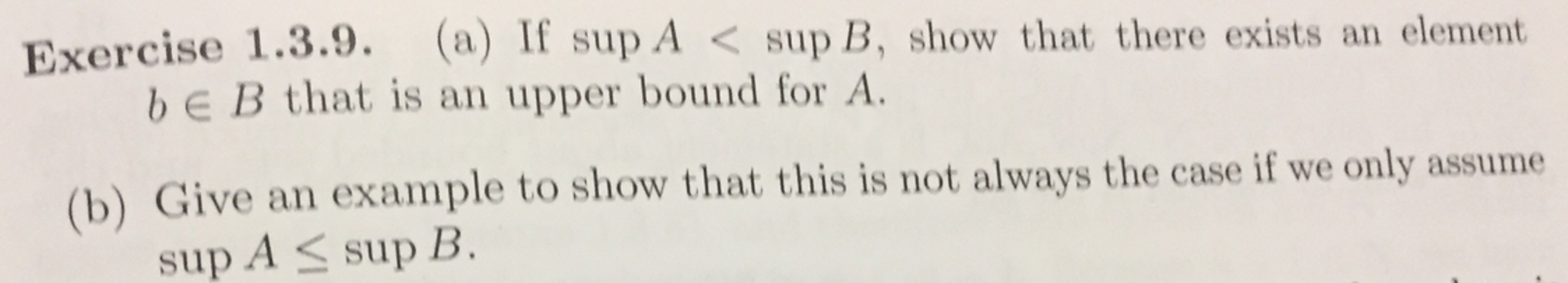 Solved: If Sup A