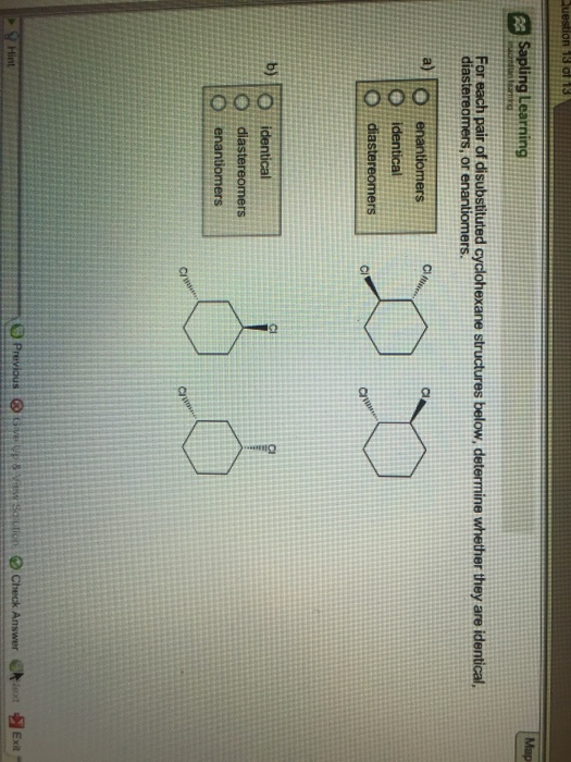 Solved: A Sapling Learning For Each Pair Of Disubstituted ... | Chegg.com